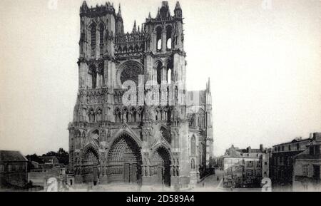 Rayonnant rose window in the Basilica of Saint-Denis, a cathedral of ...