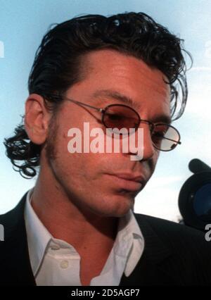 Michael Hutchence lead singer of INXS, pictured in concert - Elegantly ...