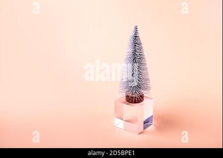 Xmas tree on Acrylic Solid Display Block Stock Photo - Alamy