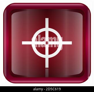 Target icon isolated on 3d cyan blue round button abstract illustration ...