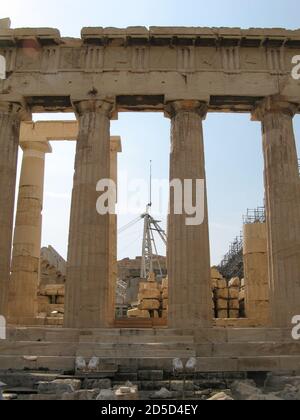 HISTORICAL COLUMNS AND ARCHITECTURE FROM ACROPOLIS, ATHENS Stock Photo ...