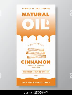 Premium Natural Cinnamon Label Template. Abstract Vector Packaging ...