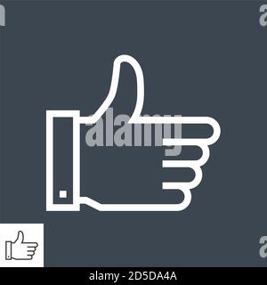 Like Thin Line Vector Icon. Flat icon isolated on the white background ...