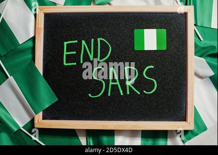 End SARS now. Inscription of nigerian protest slogan Stock Photo - Alamy