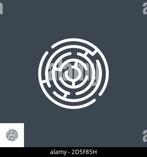 Labyrinth related vector glyph icon Stock Vector Image & Art - Alamy