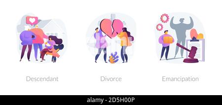 family and social issues concept,family relationship, helping children, family problem, flat ...