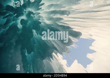 Ice sculptures in the Ice Castles, Lincoln, NH Stock Photo - Alamy