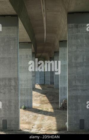 structural overpass in perspective. overpass structure of bridge ...