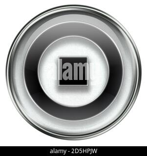 Stop icon grey Stock Photo - Alamy