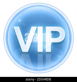 VIP icon, blue website button on white background Stock Photo - Alamy