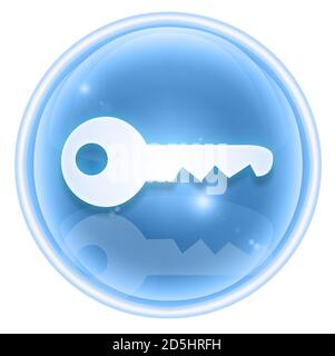 Key icon ice, isolated on white background Stock Photo - Alamy
