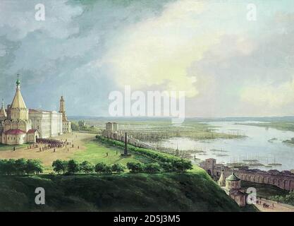 Chernetsov Nikanor - a View of Nizhny Novgorod 2 - Russian School ...