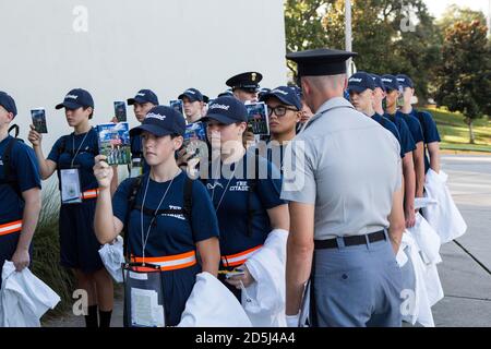 Incoming Citadel freshman known as knobs line up watched by ...