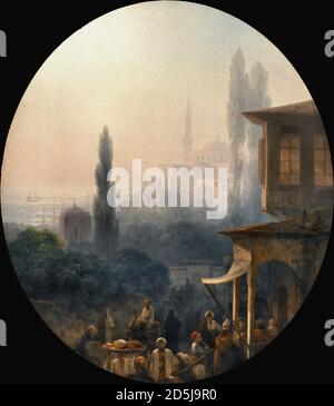 A Market Scene in Constantinople with the Hagia Sophia Stock Photo - Alamy