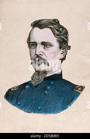 Union general Winfield Scott Hancock, half-length portrait, seated ...