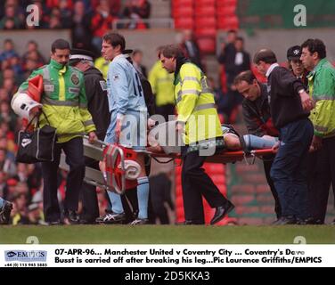 07-APR-96. Manchester United v Coventry City ... United's Eric Cantona ...