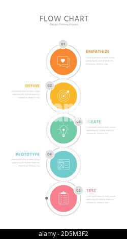 Five connected round elements placed in vertical row. Diagram ...