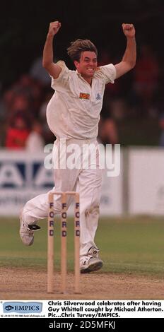 Chris Silverwood celebrates after having Guy Whittall caught by Michael ...