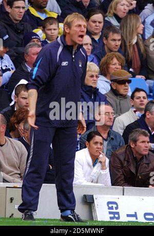 Manchester City manager Stuart Pearce celebrates his teams fourth goal ...