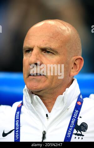 Guy STEPHAN assistant coach of France during the training session, the ...