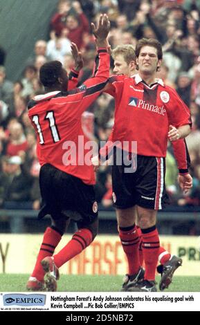Nottingham Forest's Andy Johnson celebrates scoring the first goal ...