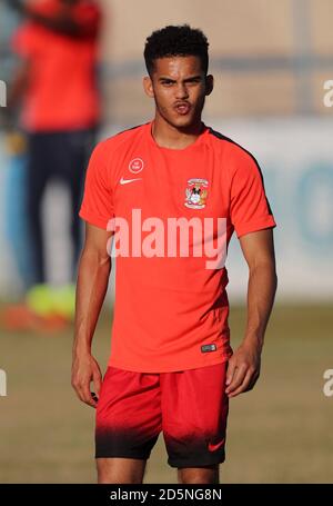 Coventry City's Devon Kelly-Evans battles with Carlisle United's Tom ...