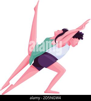 Woman dancing modern jazz color line icon. Contemporary dance Stock ...
