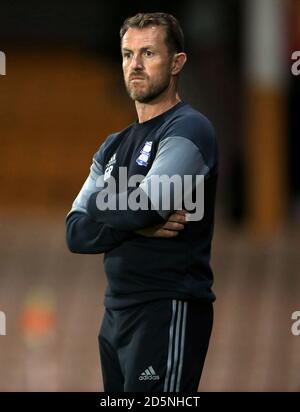 Birmingham City's manager Gary Rowett applauds the fans at full time ...