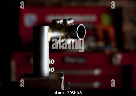 Handmade fillet brazed steel bicycle stem by The Vandal Metalworks ...