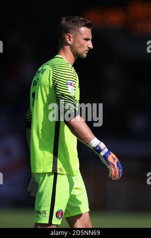 Bury goalkeeper Declan Rudd Stock Photo - Alamy