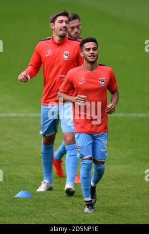 Left to right, Coventry City's Jack Burroughs , Viktor Gyokeres, Callum ...
