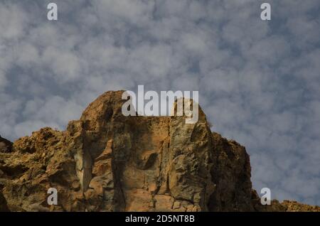 Rocky cliff and clouds in Medio Almud. Mogan. Gran Canaria. Canary ...