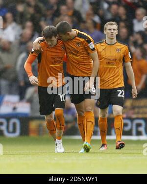 Wolverhampton Wanderers' Joe Mason celebrates scoring his sides opening ...