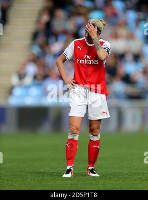 Arsenal Ladies Kelly Smith and Manchester City's Steph Houghton lead ...