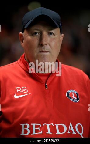 Charlton Athletic's manager Russell Slade Stock Photo - Alamy