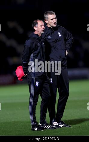 Birmingham City assistant manager Mark Venus reacts during the Sky Bet ...