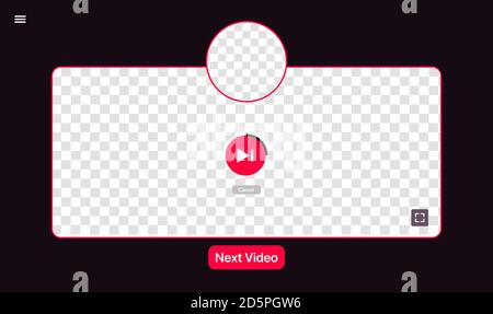 Youtube Clean Vector Wireframe For Your Vlog. Next Video. Subscribe ...