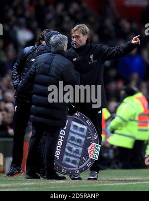 Liverpool manager Jurgen Klopp and Manchester United manager Erik ten ...