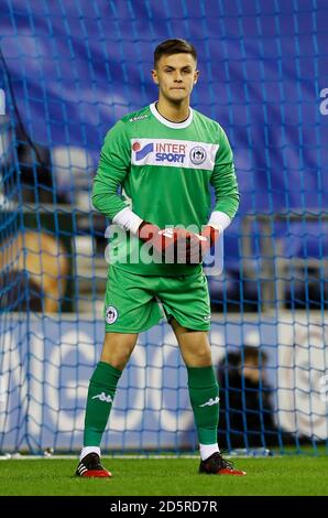 Wigan Athletic goalkeeper Theo Roberts Stock Photo - Alamy