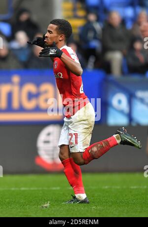 Charlton Athletic's Nathan Byrne celebrates scoring his team's second ...