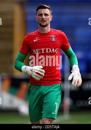 Charlton Athletic goalkeeper Declan Rudd Stock Photo - Alamy