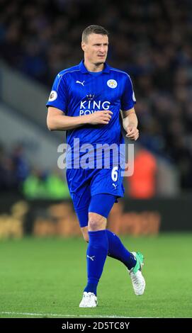 Leicester City's Robert Huth Stock Photo - Alamy