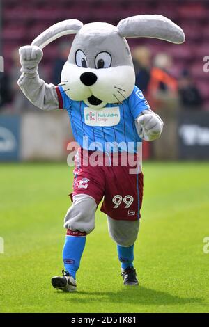 Scunthorpe United club mascot Scunny Bunny Stock Photo - Alamy