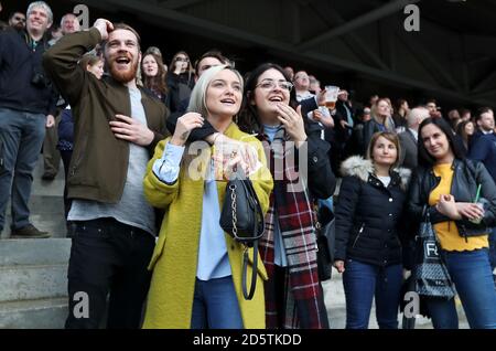 Racegoers react in the crowd during Kids Carnival Day at Warwick ...