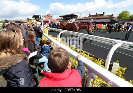 A general view of the parade ring on day four of Royal Ascot at Ascot ...
