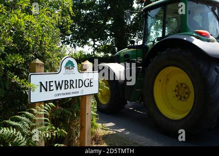 Newbridge set in the Copythorne parish New Forest country road sign ...