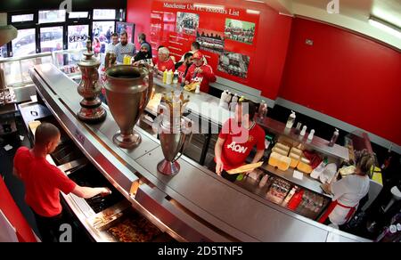 Inside 'The Original United Chippy' near Old Trafford Stock Photo - Alamy