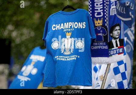 Merchandise for sale before the Premier League match at the Tottenham ...
