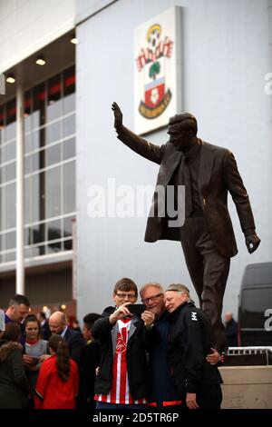The Statue of Ted Bates, outside of St Mary’s football stadium, the ...