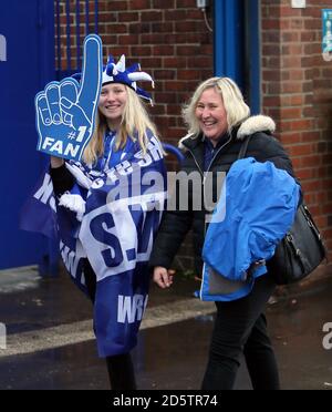 Sheffield Wednesday fans arrive for there game Stock Photo - Alamy